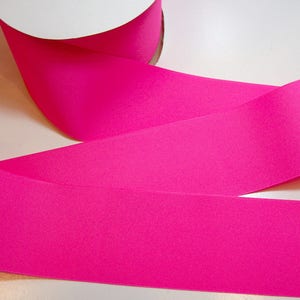 Wide Pink Ribbon Offray Bright Neon Pink Grosgrain Ribbon 3 | Etsy