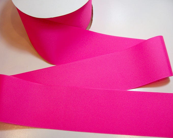 Wide Pink Ribbon, Offray Bright Neon Pink Grosgrain Ribbon 3 Inches ...
