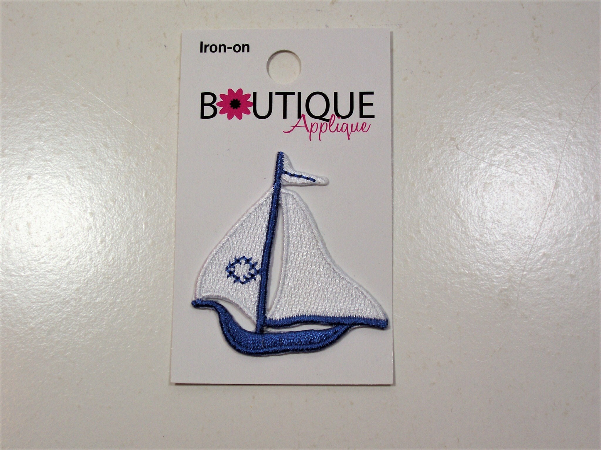 Sailboat Patch Blue and White Sailboat Embroidered Iron on | Etsy