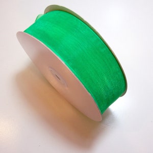 Sheer Green Ribbon, Offray Emerald Green Organza Ribbon 1 1/2 Inches ...