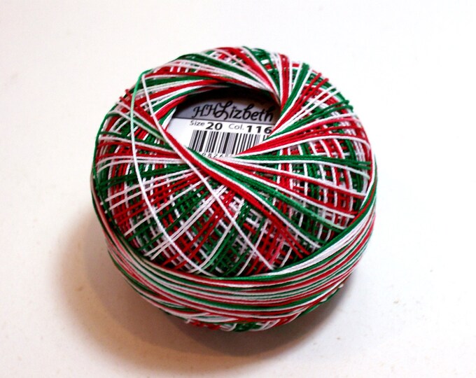 Tatting Thread, Lizbeth Cotton Crochet Thread, Christmas Delight, Color ...