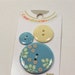 Country Blue and Beige Buttons, Blue and Beige Buttons X 3 Pieces, La ...