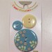 Country Blue and Beige Buttons, Blue and Beige Buttons X 3 Pieces, La ...