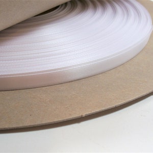White Ribbon, Single-faced White Satin Ribbon 3/8 Inch Wide X 10 Yards ...
