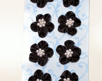 Pink Roses, Pale Pink Flower Appliques, Offray Flat Ribbon Rose Satin ...