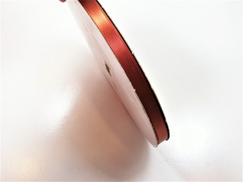 Burnt Orange Ribbon Single-faced Rust Satin Ribbon 3/8 Inch | Etsy