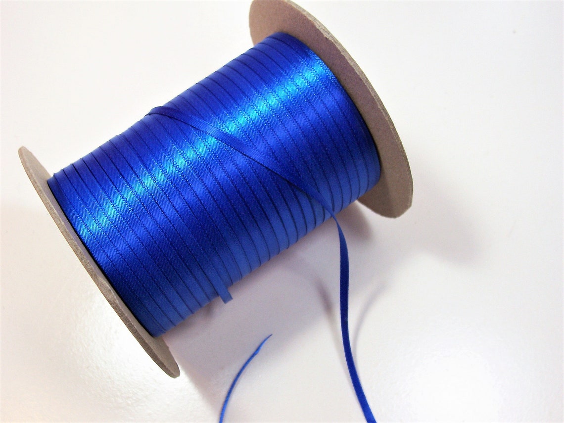 Blue Ribbon Double-faced royal blue satin ribbon 1/8 inch x | Etsy