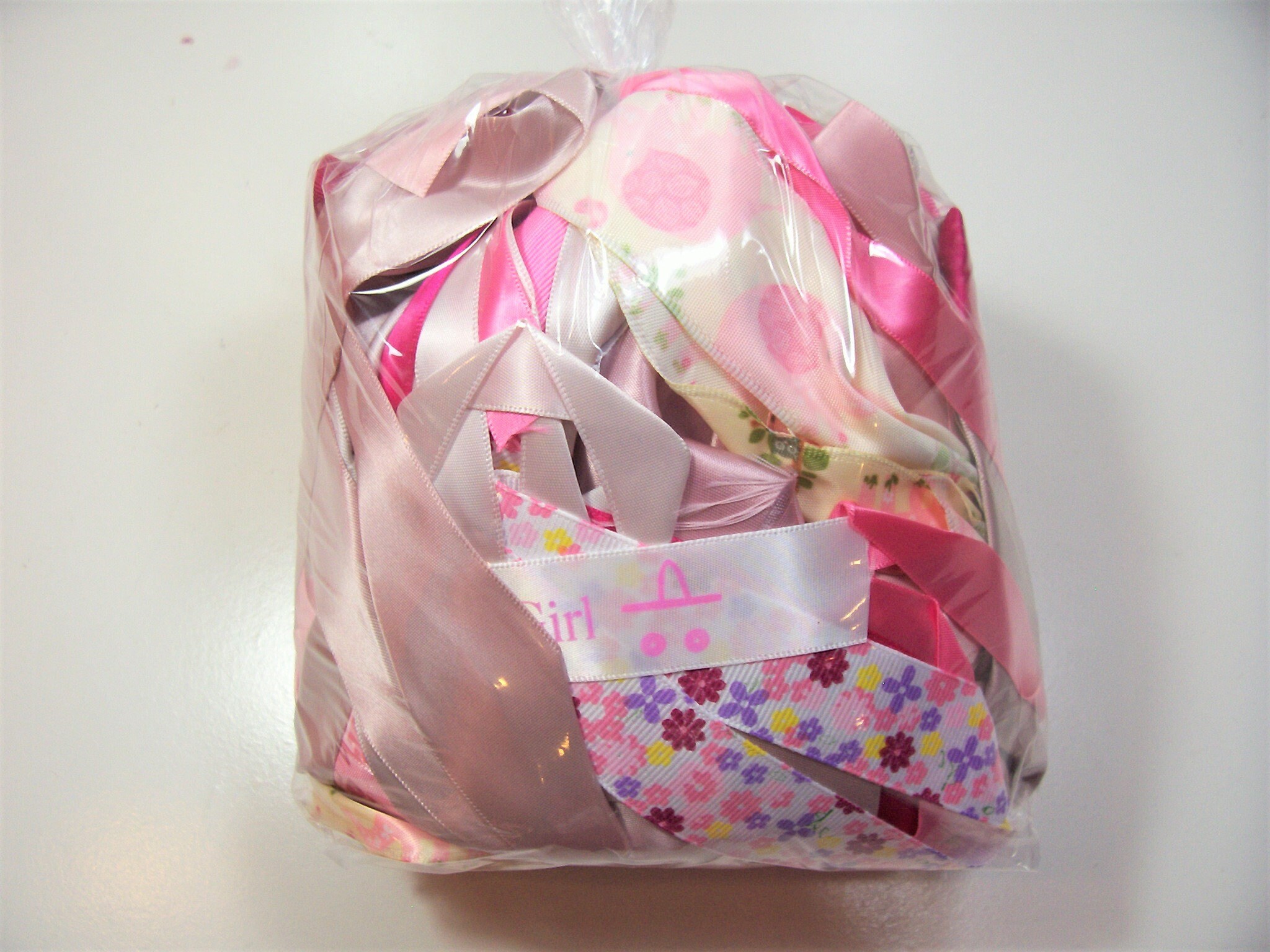 Pink Ribbon Scraps Bag of Assorted Ribbon and Trim Scraps x | Etsy