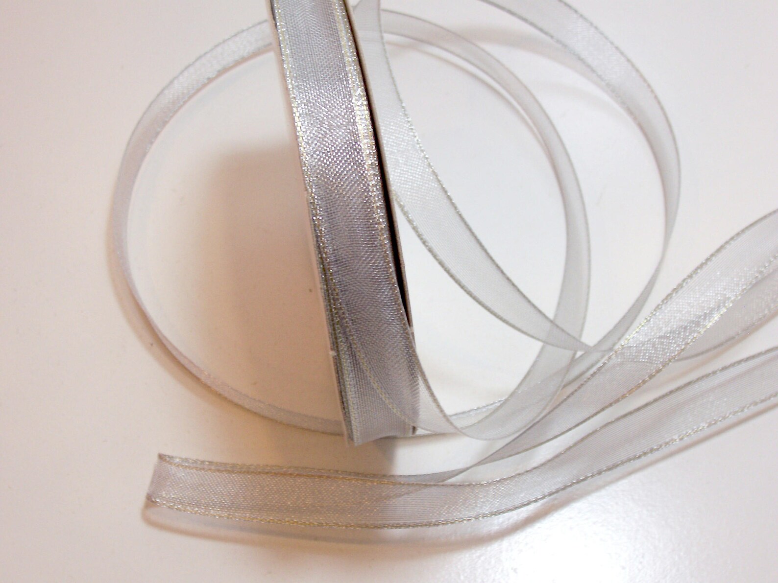 Silver Ribbon Metallic Silver Wired Ribbon 5/8 Inch Wide X 5 - Etsy