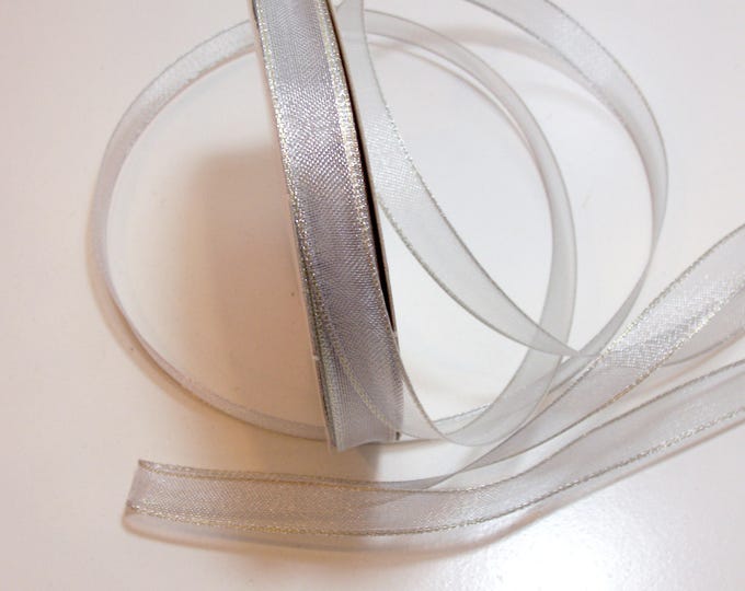 Silver Ribbon, Metallic Silver Wired Ribbon 5/8 Inch Wide X 5 Yards - Etsy