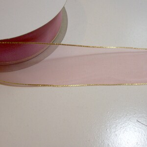 Sheer Pink Ribbon Rose Pink Organza Ribbon 1 1/2 Inches Wide - Etsy