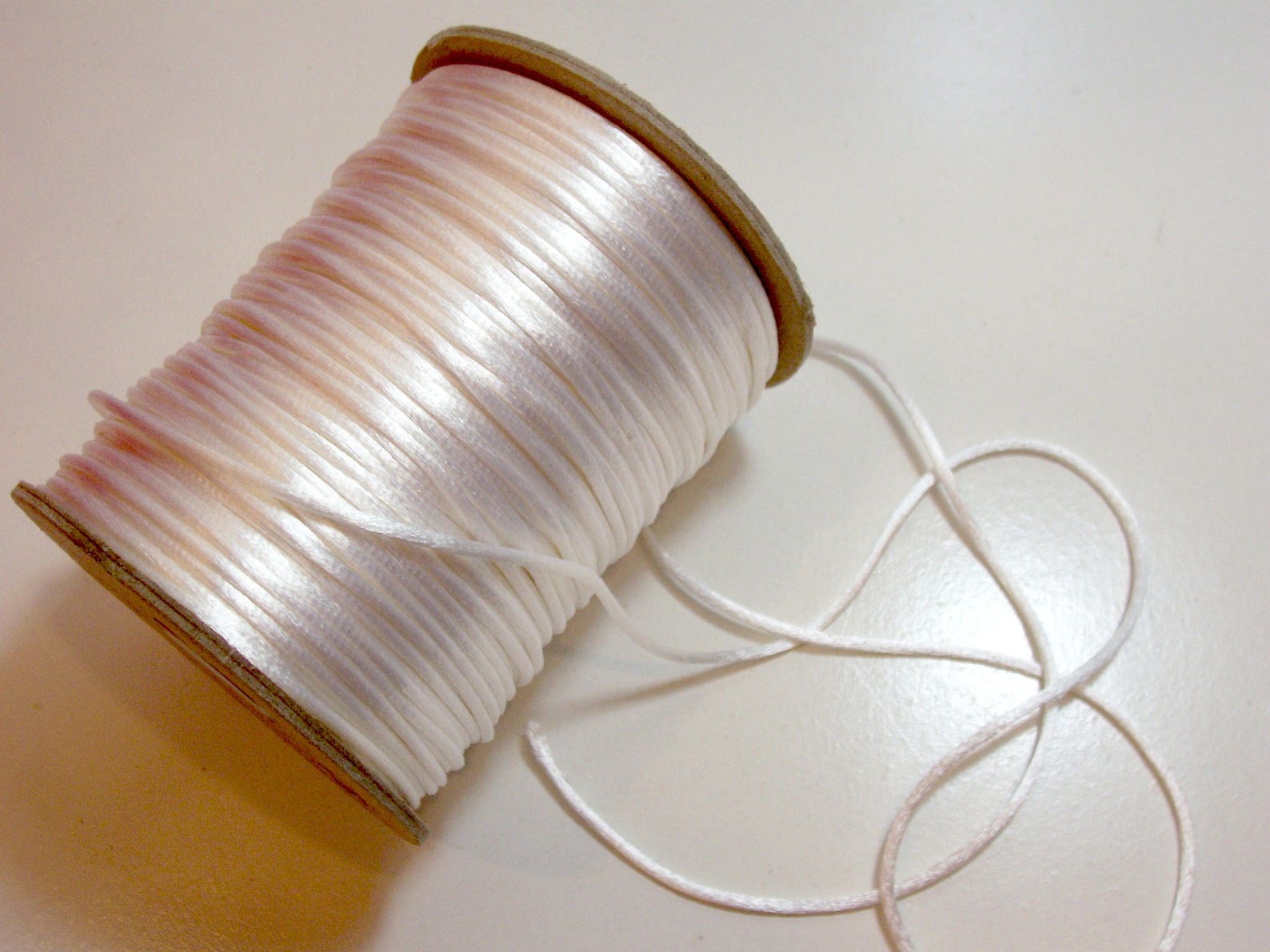 White Cord, White Rat Tail Satin Cord Sewing Trim 1/8 Inch X 14 Yards ...