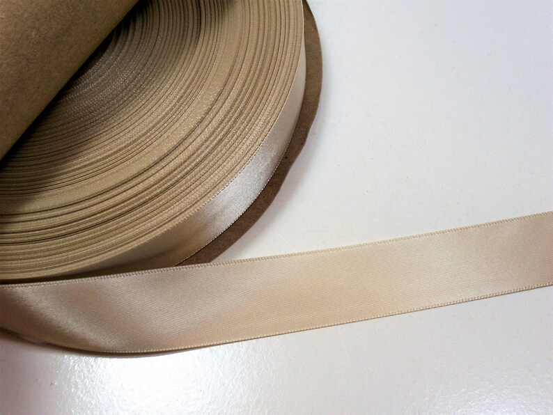 Beige Satin Ribbon Schiff Oatmeal Double-face Satin Ribbon - Etsy