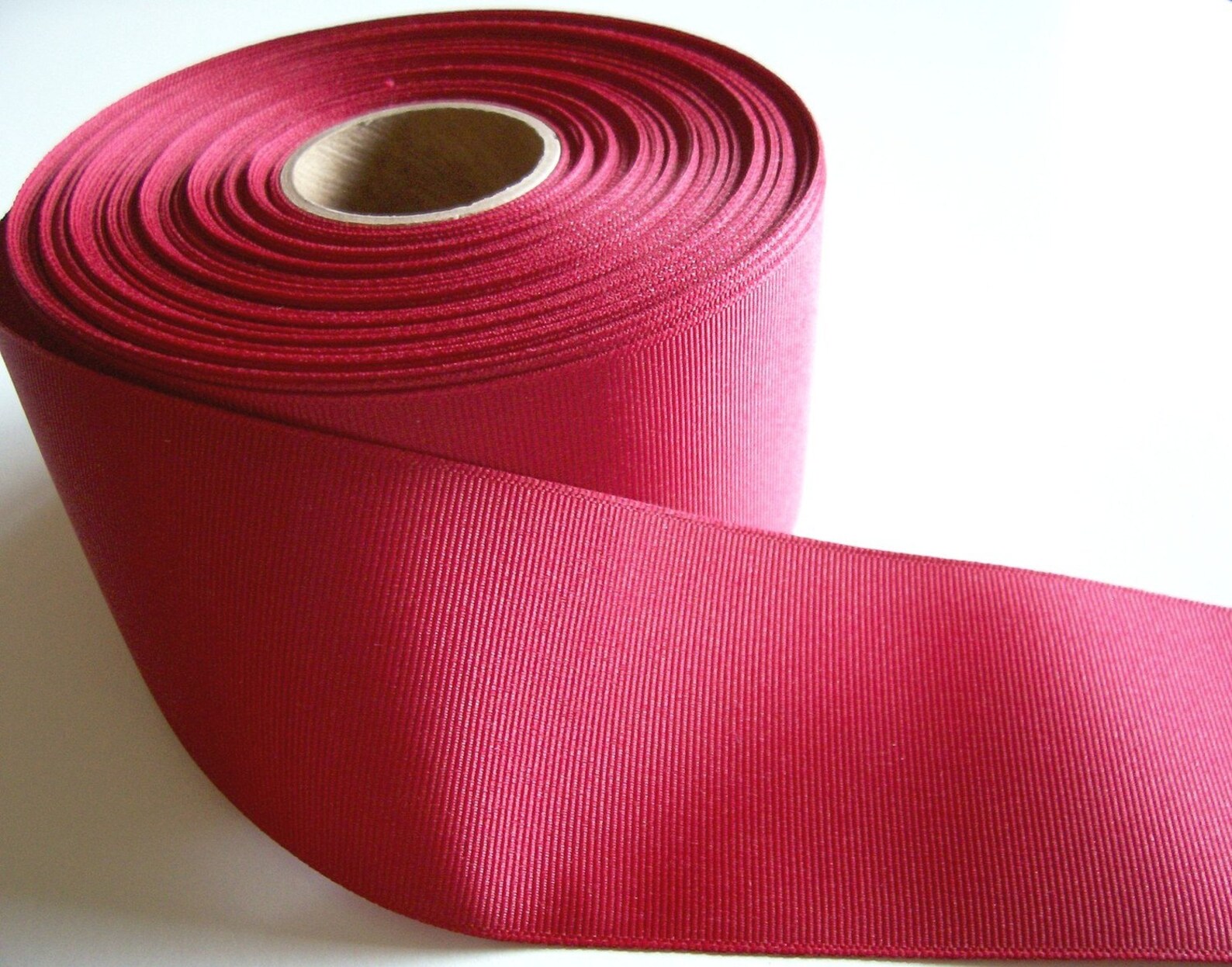Wide Red Ribbon Light Burgundy Red Grosgrain Ribbon 2 1/4 - Etsy