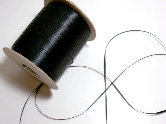 Black Ribbon Double-faced Black Satin Ribbon 1/16 Inch X 10 - Etsy