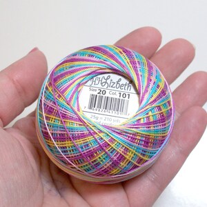 Variegated Tatting Thread, Lizbeth Cotton Crochet Thread, Spring Flower ...