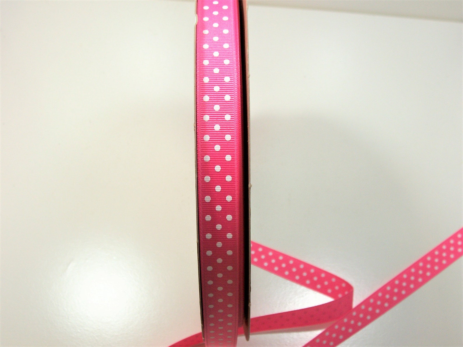 Hot Pink Ribbon Hot Pink and White Confetti Dot Grosgrain | Etsy