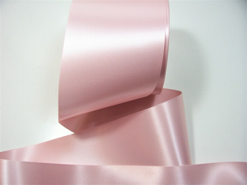 Wide Pink Ribbon Double-sided Pink Blush Satin Ribbon 4 - Etsy