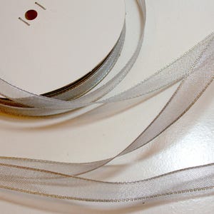 Silver Ribbon Metallic Silver Wired Ribbon 5/8 Inch Wide X 5 - Etsy