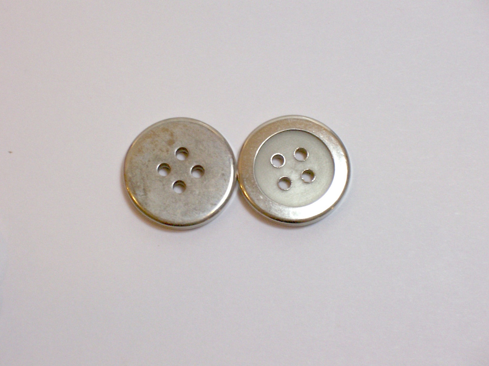 Silver Buttons Silver and Gray Buttons Silvertone Metal | Etsy