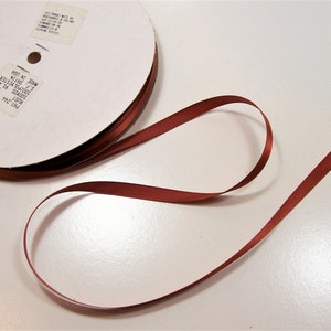 Burnt Orange Ribbon, Single-faced Rust Satin Ribbon 3/8 Inch Wide X 10 ...