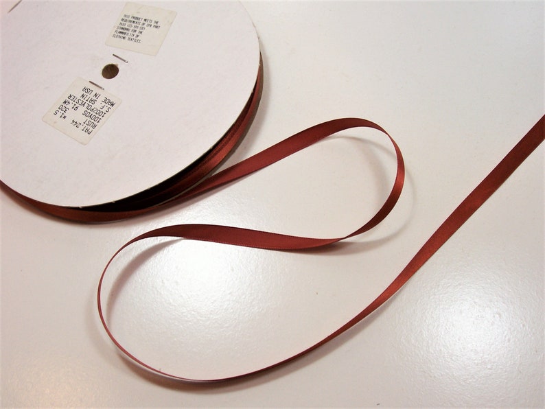 Burnt Orange Ribbon Single-faced Rust Satin Ribbon 3/8 Inch | Etsy