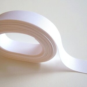 White Ribbon White Grosgrain Ribbon 1 Inch Wide X 10 Yards - Etsy