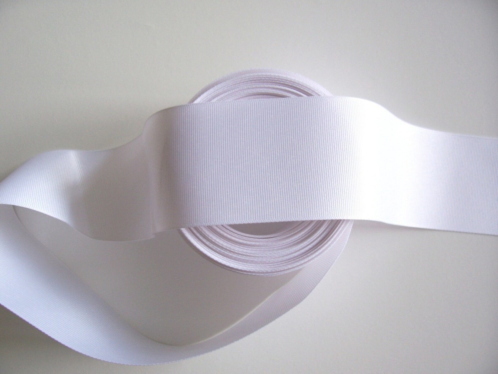 White Ribbon Offray White Grosgrain Ribbon 2 1/4 Inches Wide | Etsy