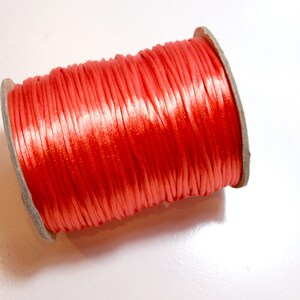 Orange Cord, Orange Rat Tail Satin Cord Sewing Trim 1/8 Inch X 20 Yards ...