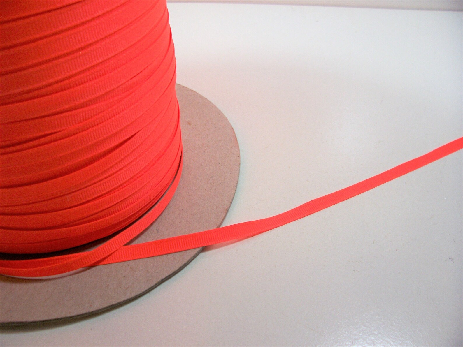 Neon Orange Ribbon Fluorescent Orange Grosgrain Ribbon 1/4 | Etsy