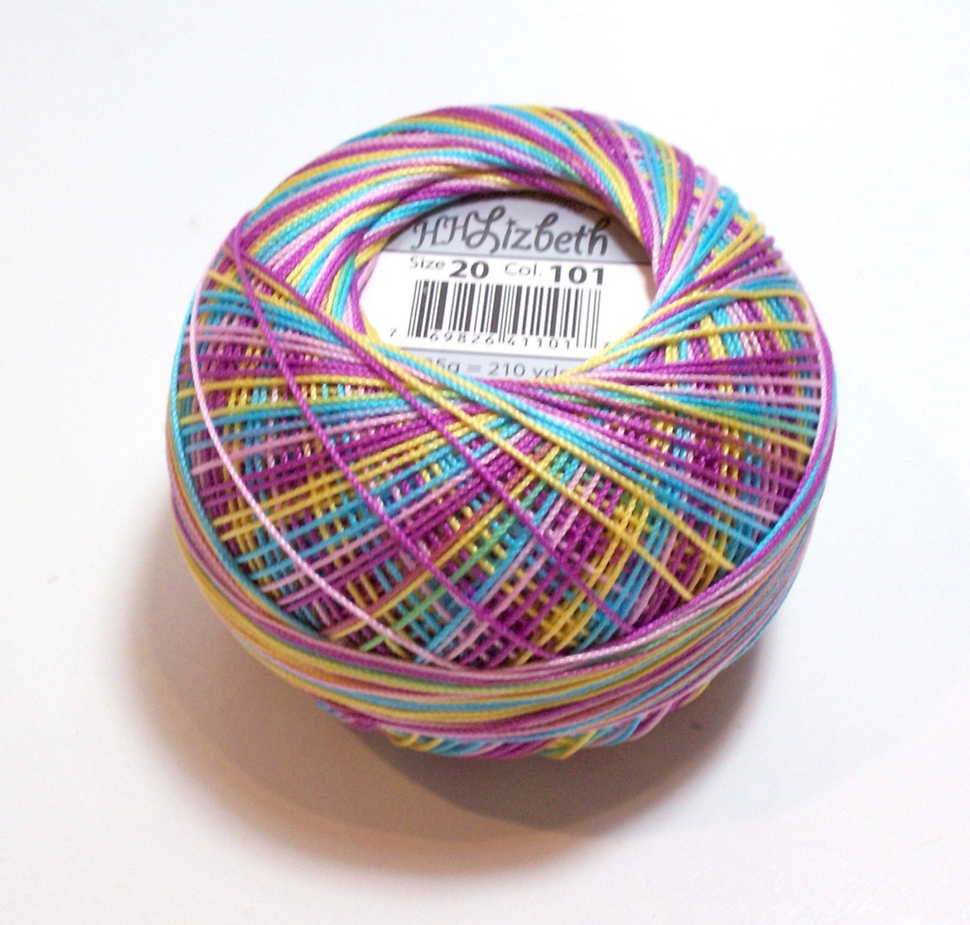 Variegated Tatting Thread, Lizbeth Cotton Crochet Thread, Spring Flower ...