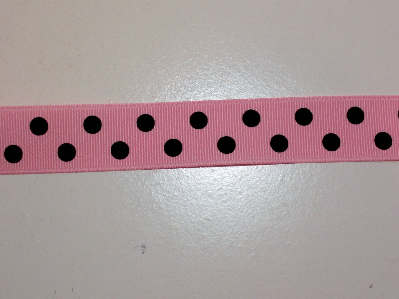 Polka Dot Ribbon Pink and Black Polka Dot Grosgrain Ribbon - Etsy