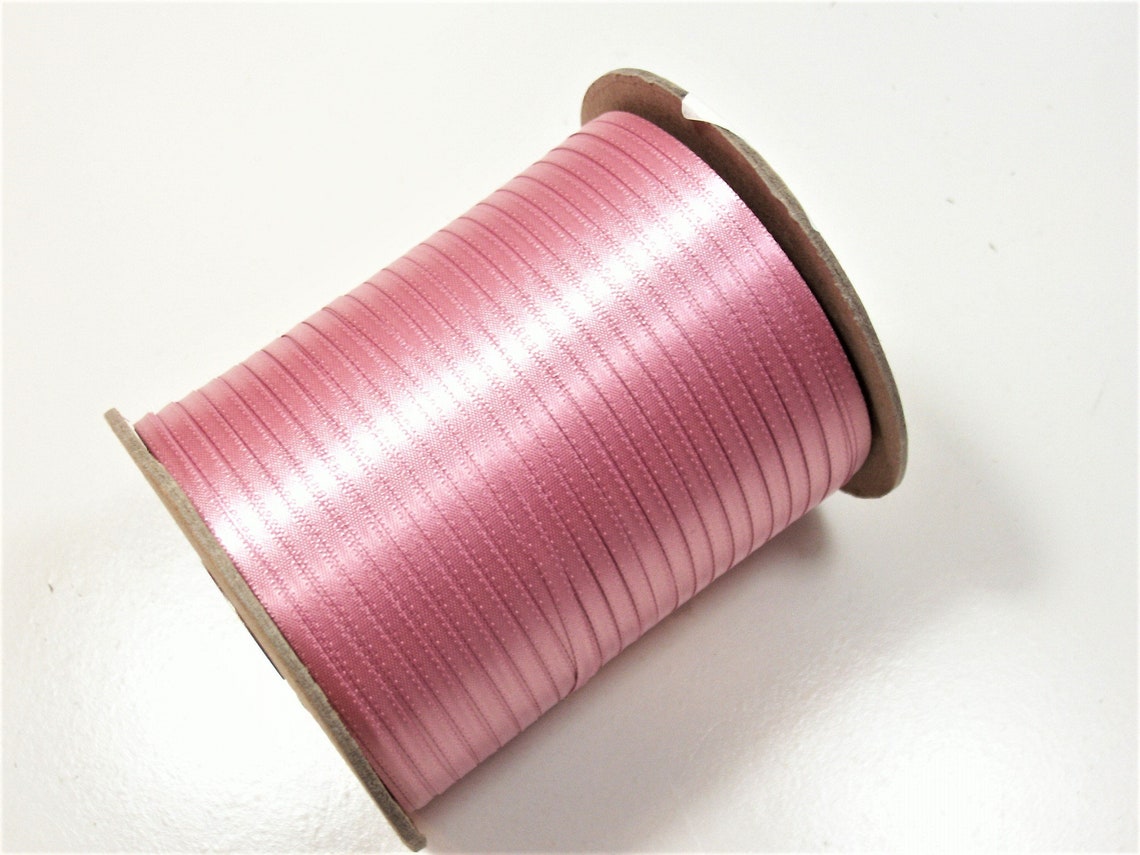 Pink Ribbon, Double-face Mauve Pink Satin Ribbon 1/8 Inch Wide X 20 ...