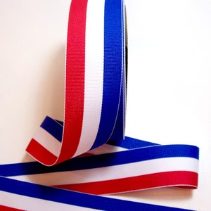 Patriotic Stripe Ribbon, Red, White, Blue Grosgrain Ribbon 1 1/2 Inches ...