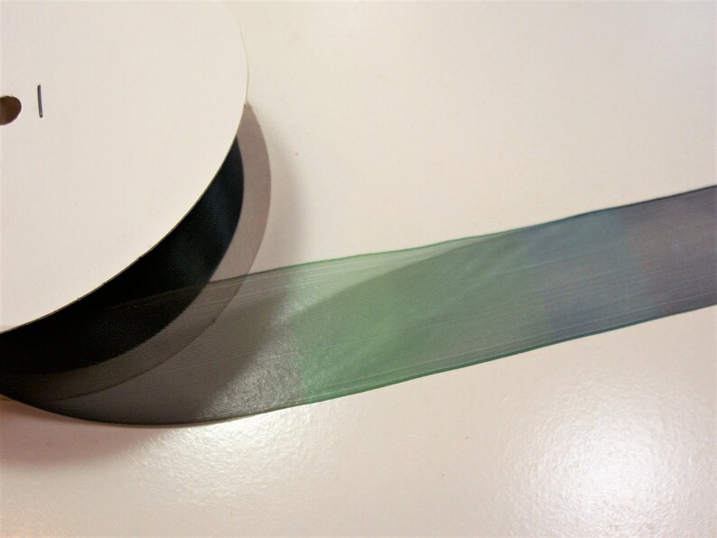 Sheer Ombre Ribbon Blue Green and Pink Organza Ribbon 1 1/2 | Etsy