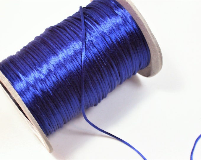 Royal Blue Cord, Blue Rat Tail Satin Cord Sewing Trim 1/16 Inch X 20 ...