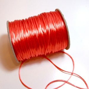 Orange Cord, Orange Rat Tail Satin Cord Sewing Trim 1/8 Inch X 20 Yards ...