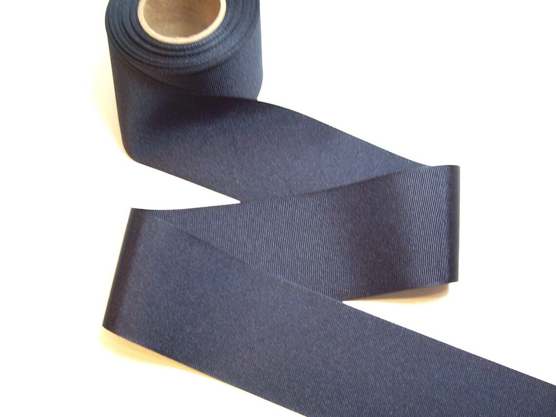 Navy Blue Ribbon Offray Navy Blue Grosgrain Ribbon 2 1/4 - Etsy