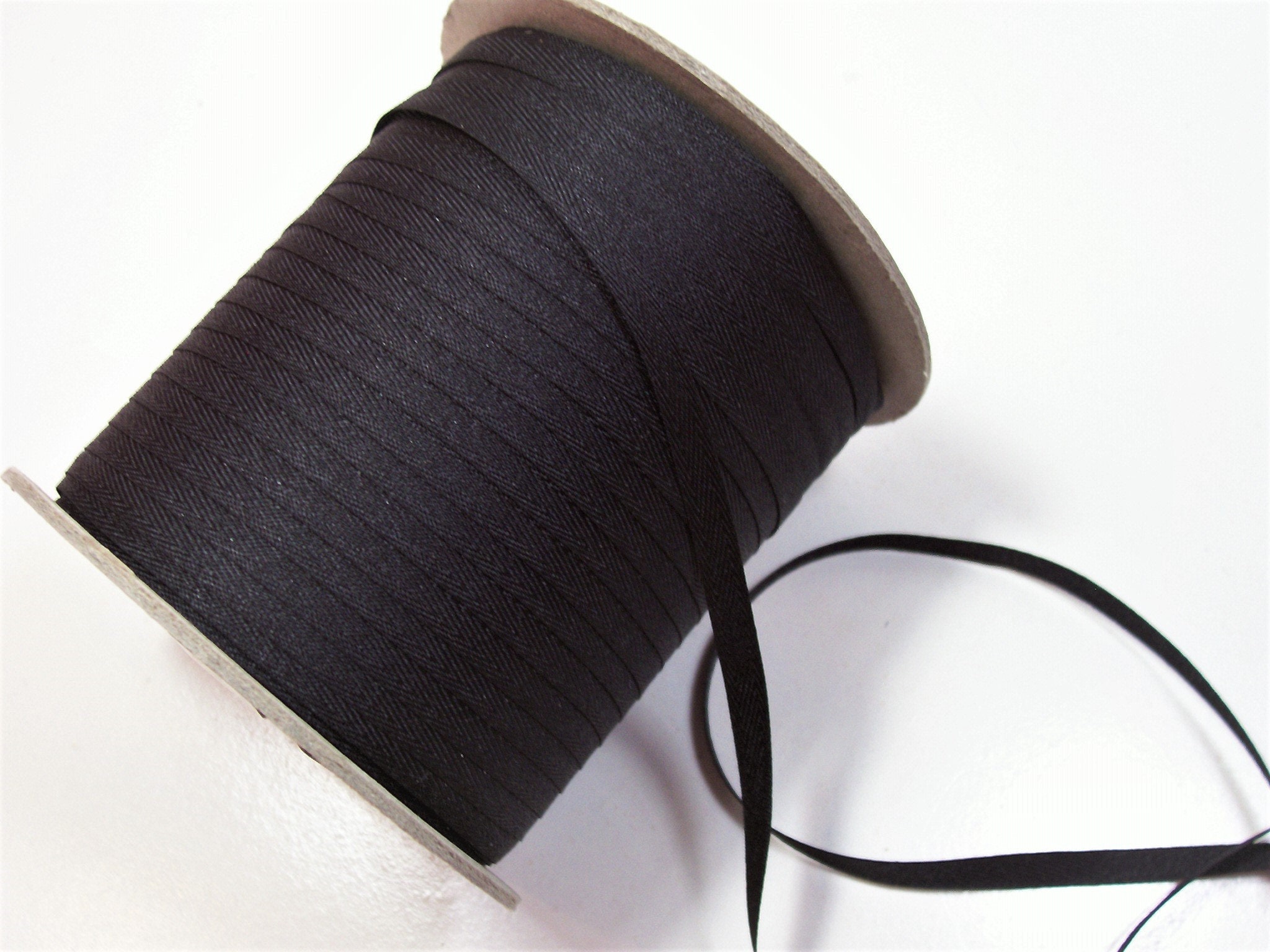 Black Twill Tape Black Twill Tape Ribbon 1/4 Inch Wide X 10 - Etsy