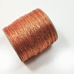 Metallic Copper Cord, Metallic Copper Rat Tail Cord Sewing Trim 1/8 ...
