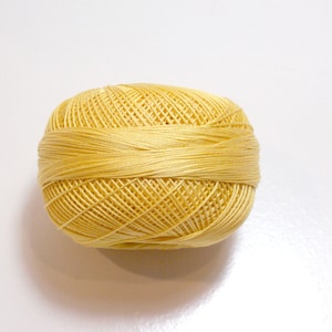 Yellow Tatting Thread, Lizbeth Cotton Crochet Thread, Medium Golden ...