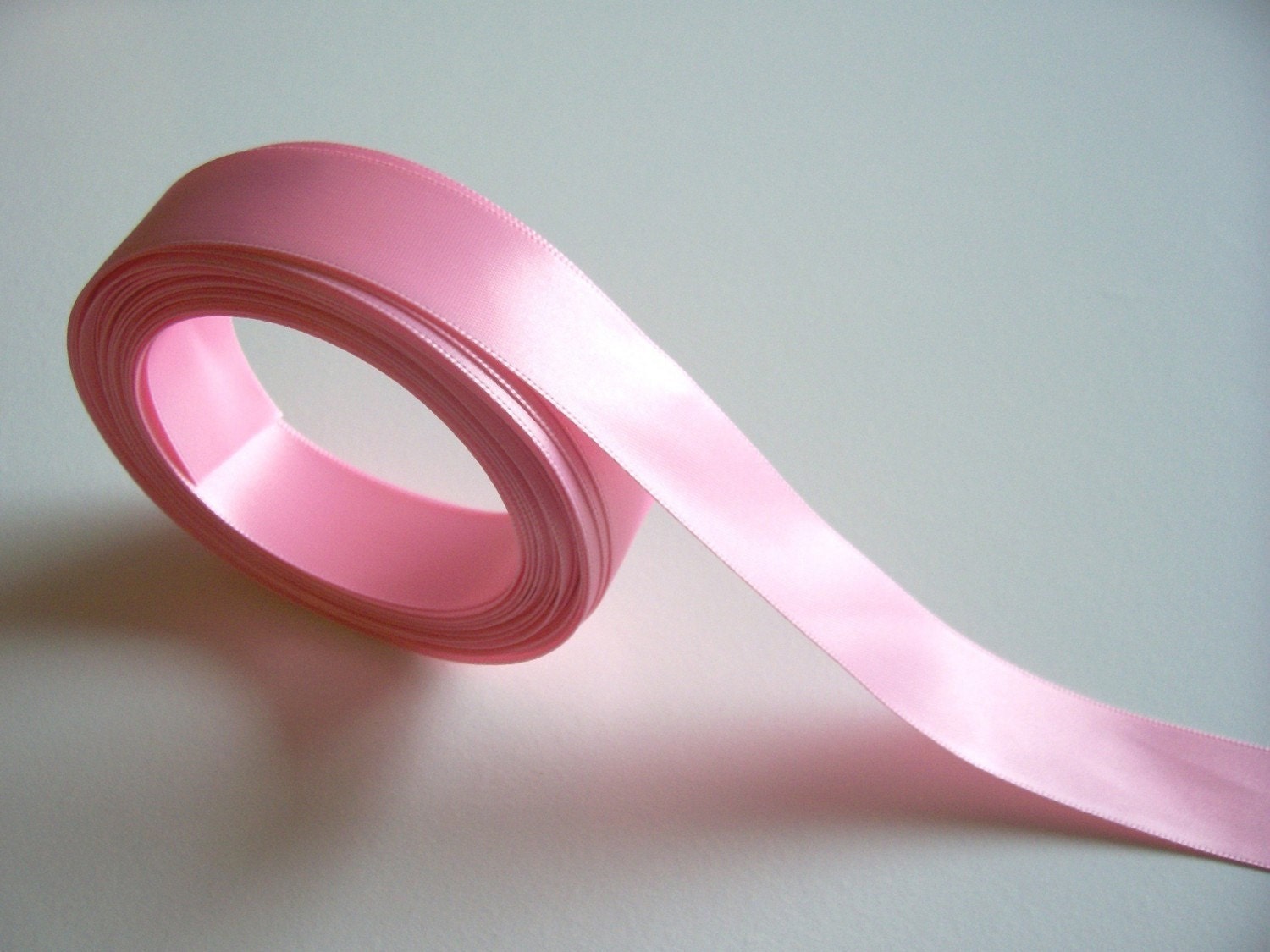 Cinta rosa doble cara bebé rosa satinado cinta 7/8 pulgadas | Etsy