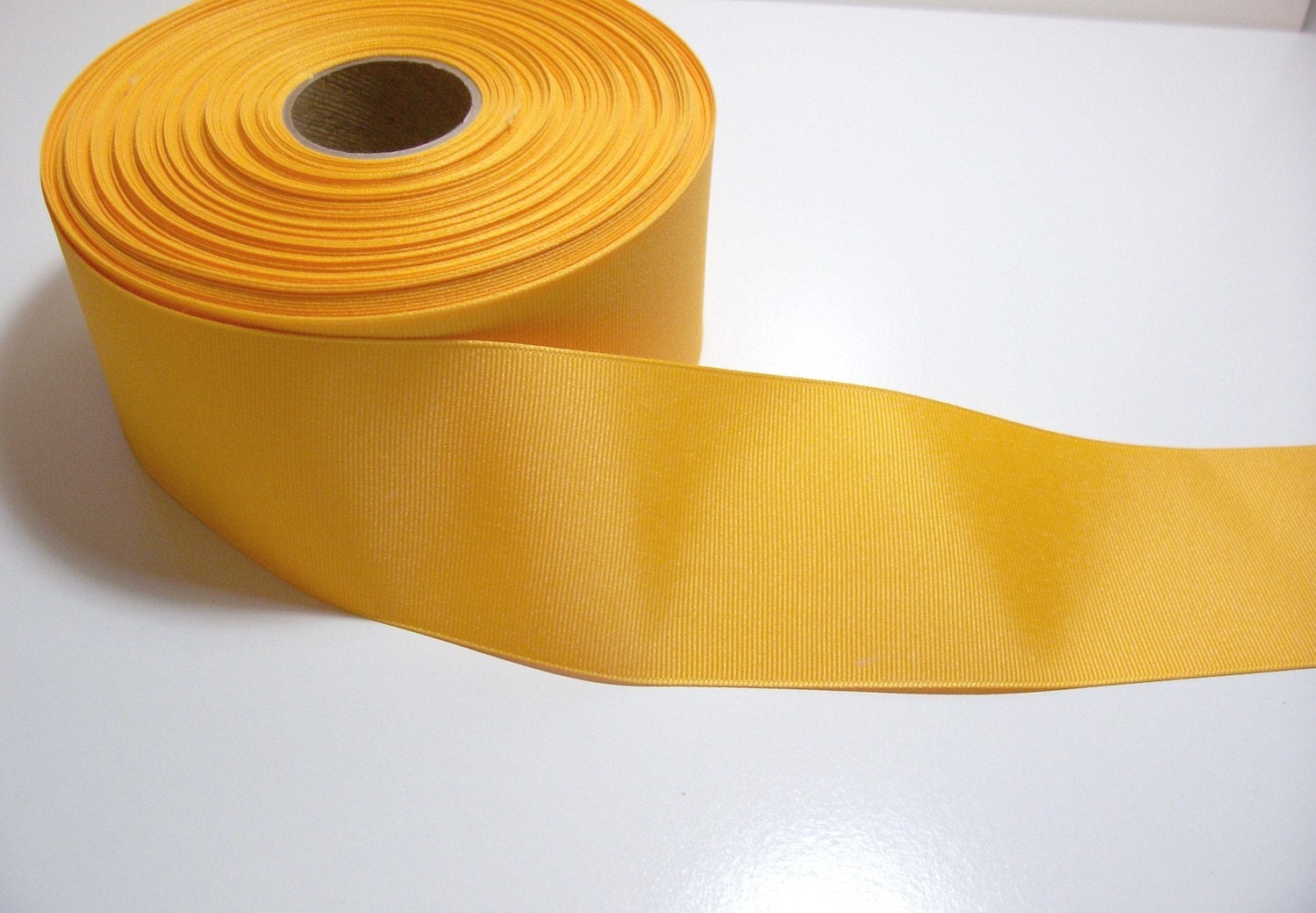 Yellow Gold Ribbon Offray Yellow Gold Grosgrain Ribbon 2 1/4 | Etsy