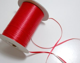 Burgundy Red Ribbon Double-sided Burgundy Satin Ribbon 1/8 | Etsy