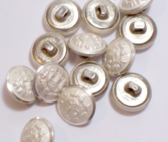 Silver Buttons Silvertone and White Metal Buttons 9/16 inch | Etsy