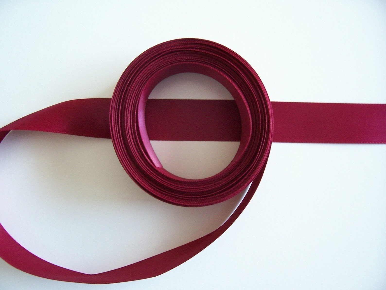 Burgundy Ribbon Double-faced Burgundy Satin Ribbon 7/8 Inch - Etsy