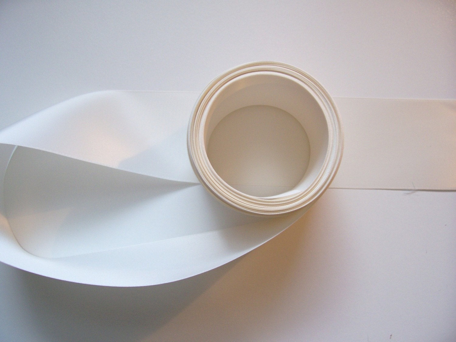 Ivory Ribbon Double-Faced Ivory Satin Ribbon 2 1/4 inches | Etsy