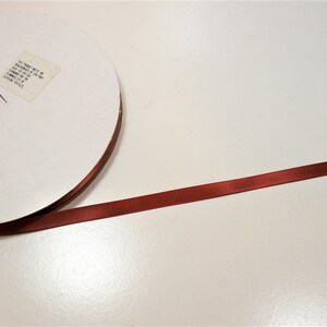Burnt Orange Ribbon, Single-faced Rust Satin Ribbon 3/8 Inch Wide X 10 ...