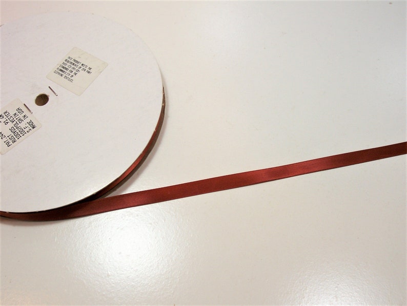 Burnt Orange Ribbon Single-faced Rust Satin Ribbon 3/8 Inch | Etsy