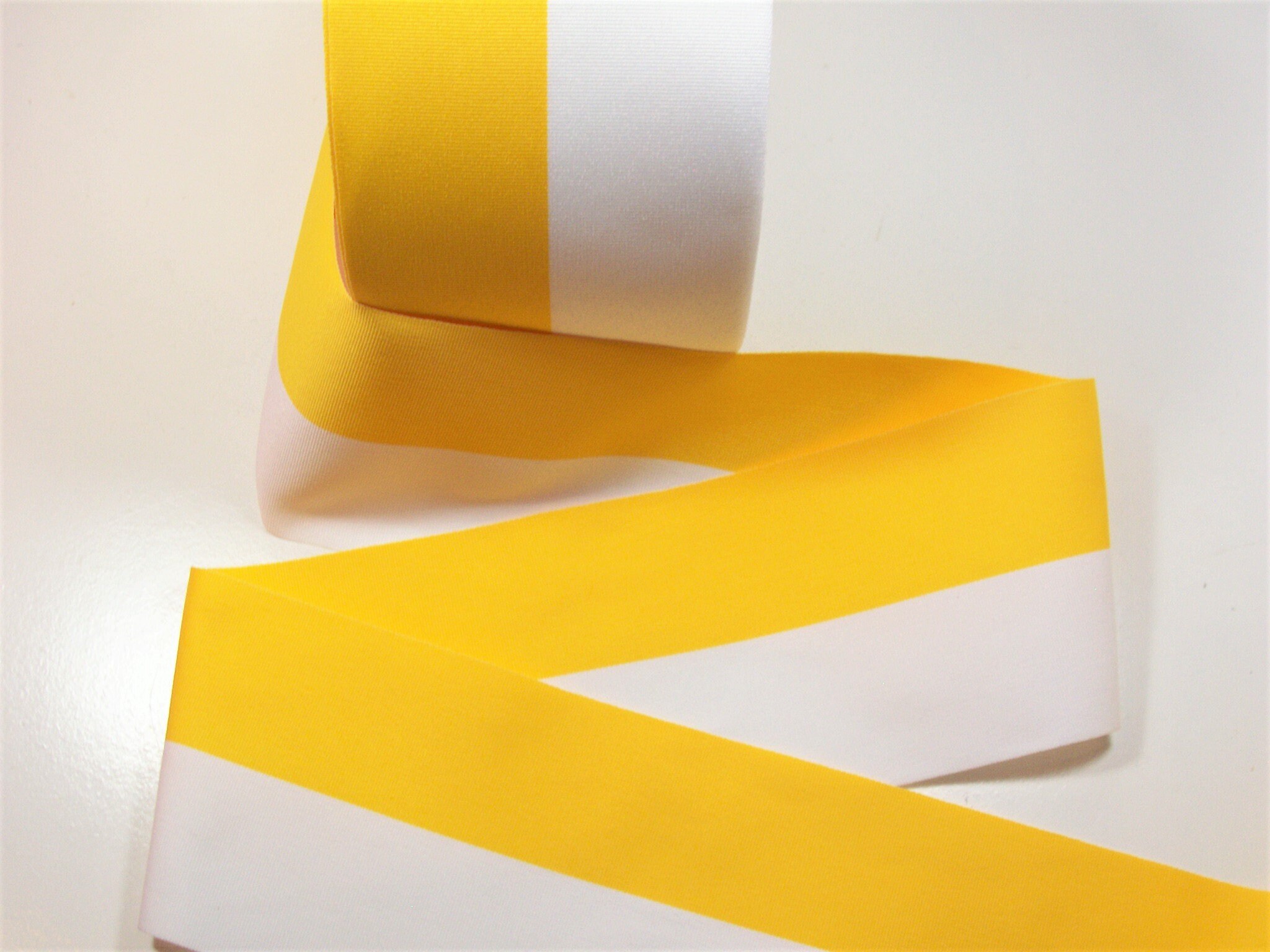 Extra Wide Ribbon Yellow and White Stripe Grosgrain Ribbon 4 | Etsy
